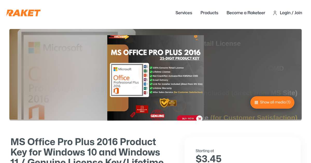MS Office Pro Plus 2016 Product Key for Windows 10 and Windows 11 ...