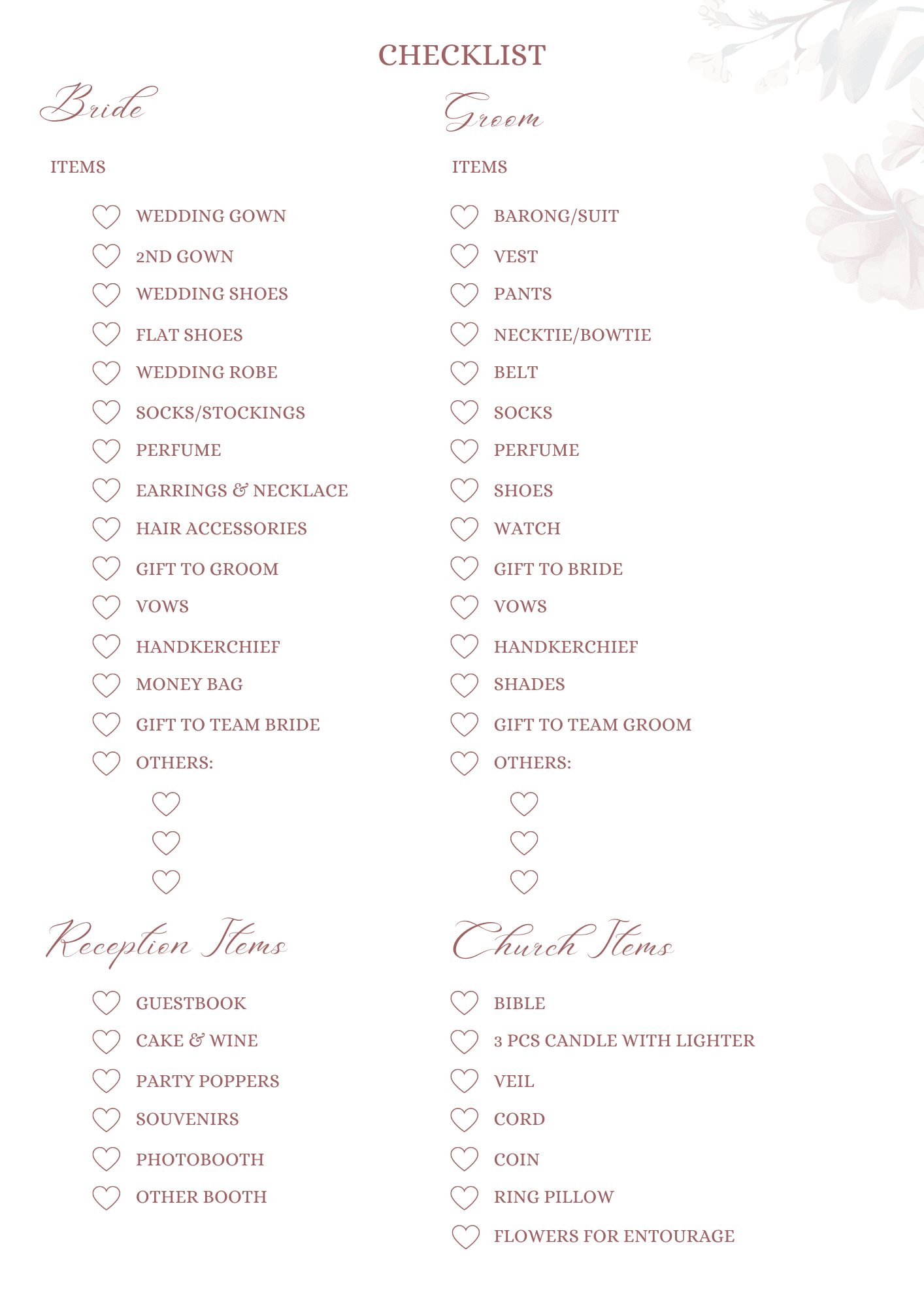 Wedding Must Have List Download Printable Wedding Checklist: 9 Months