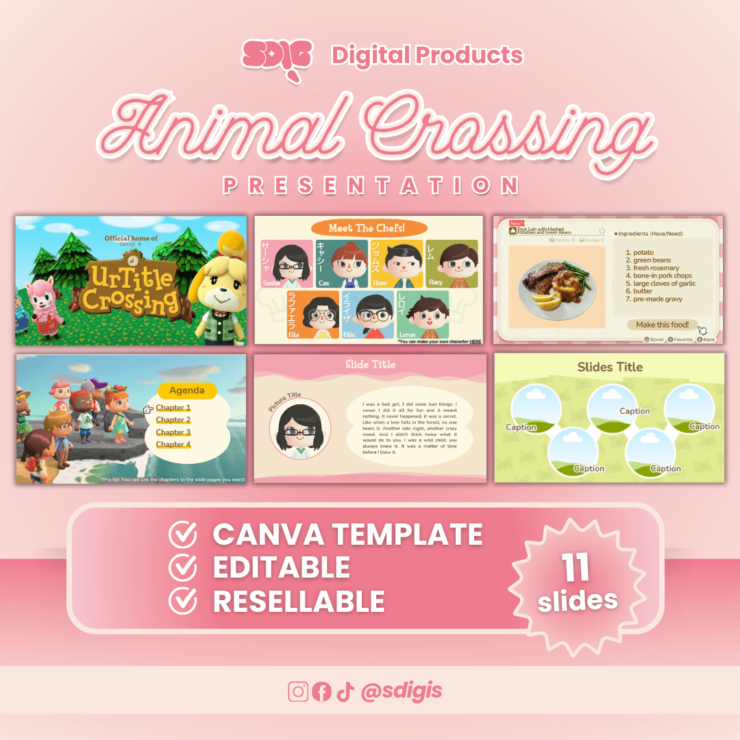 Animal Crossing Logo Template