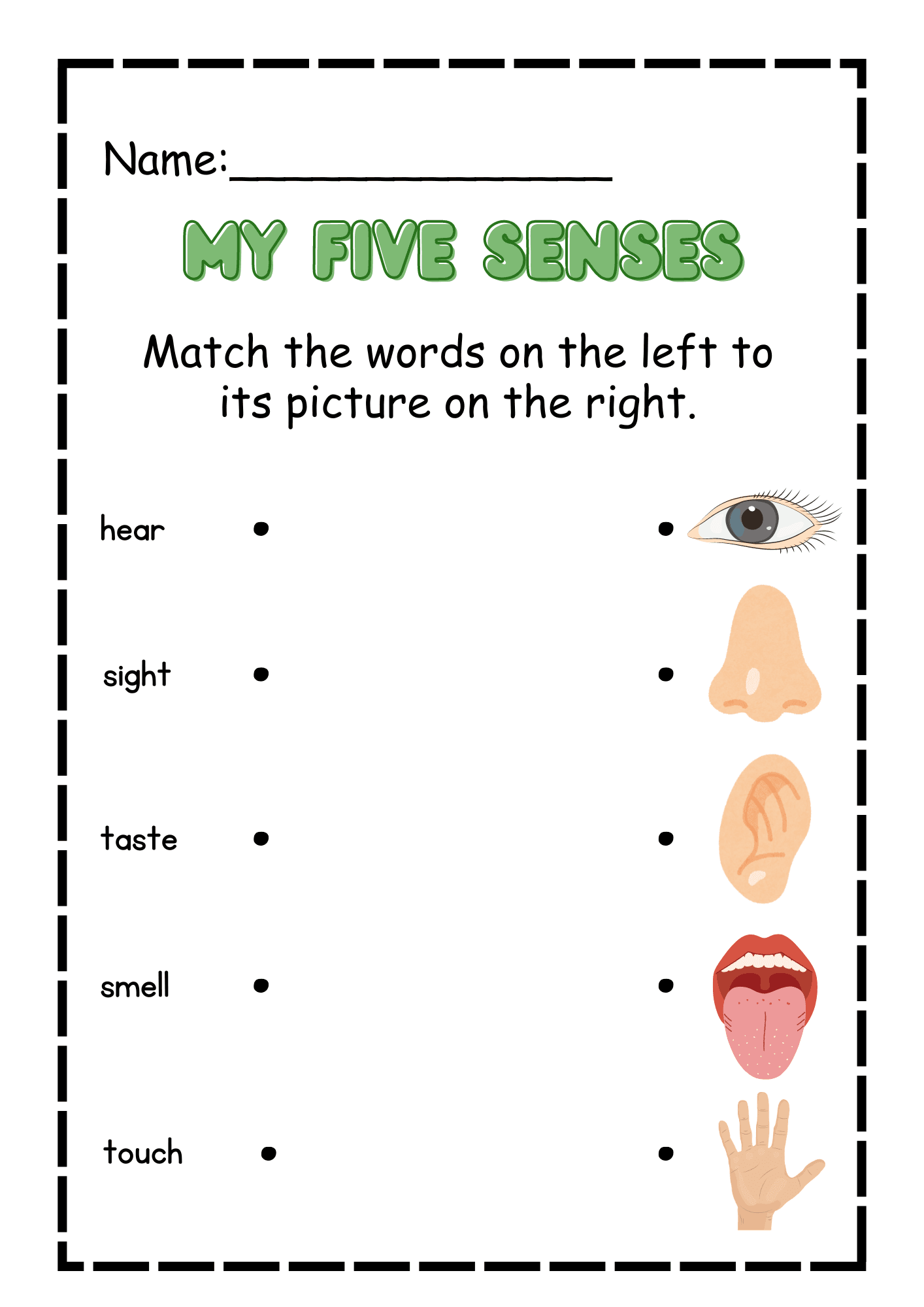 Five Senses Matching