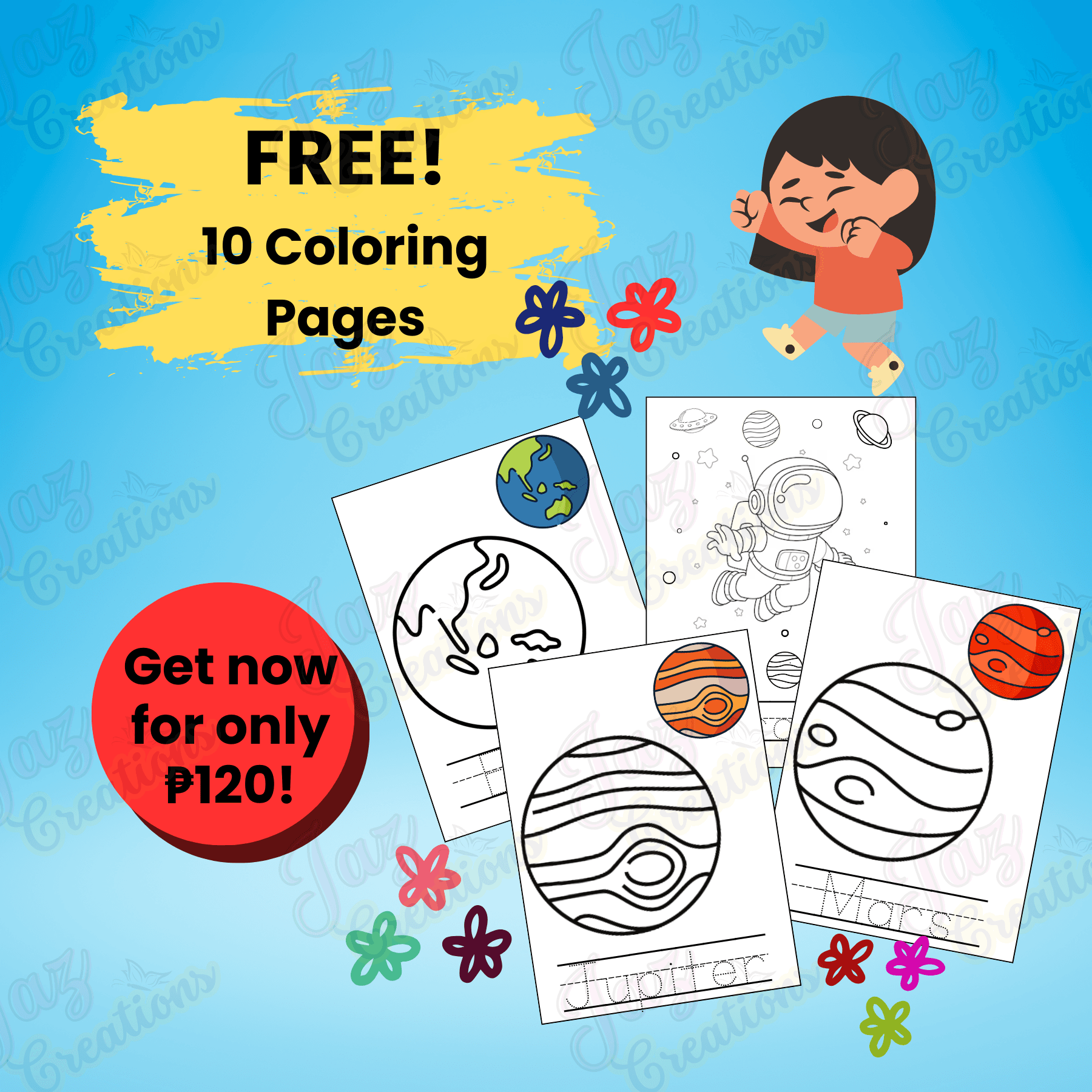 3d Paper Mobile Planets Craft Template Solar System Celestial Clay