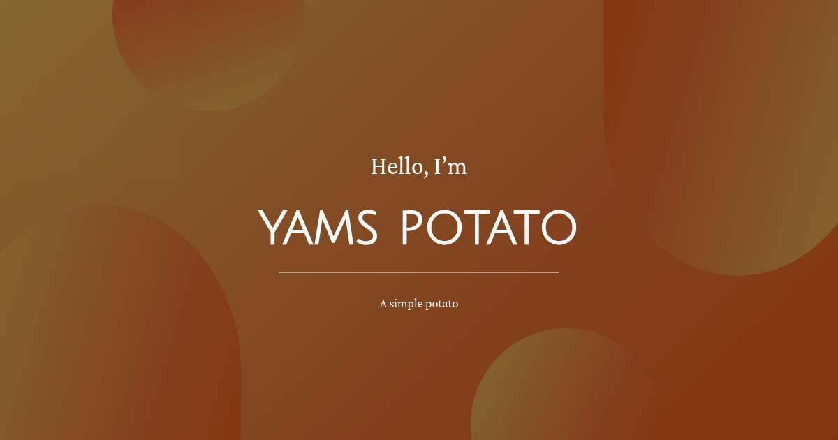 yams potato