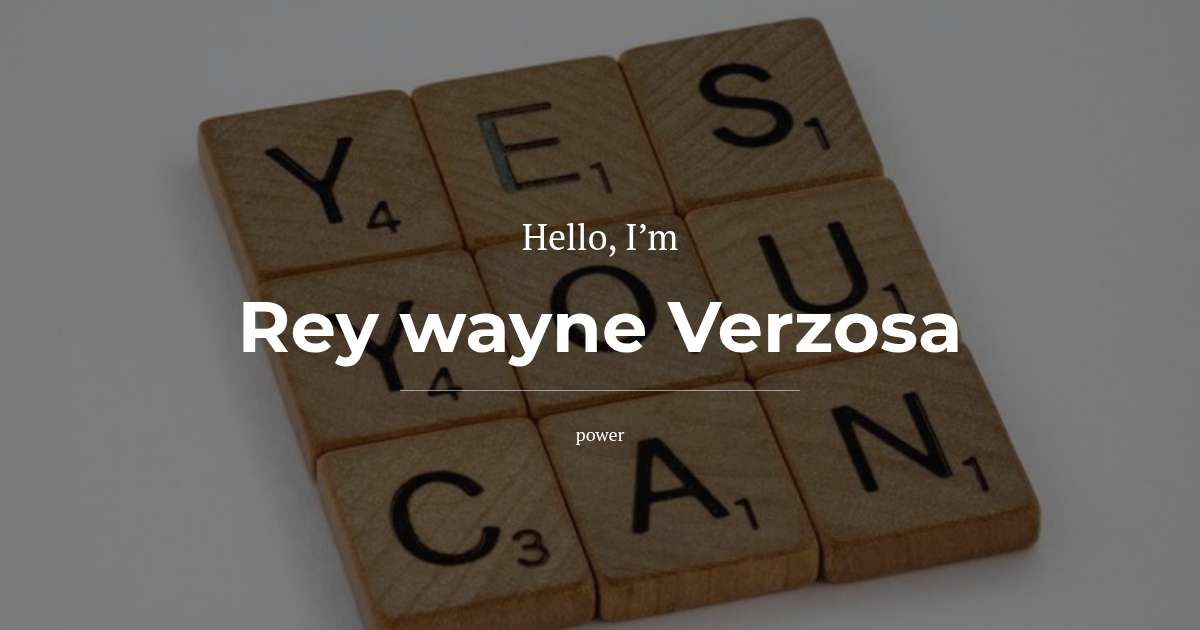 Rey wayne Verzosa