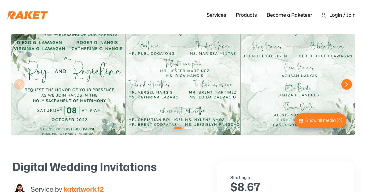 Digital Wedding Invitations by katatwork12 - Raket.PH