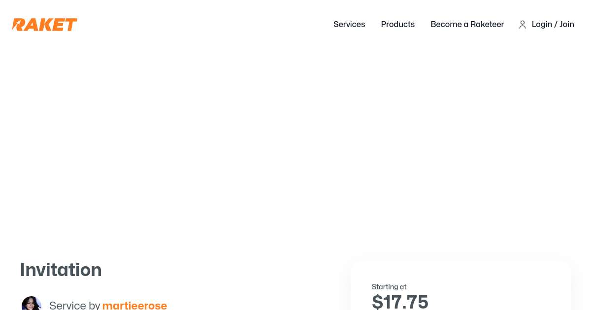 Invitation by martieerose - Raket.PH