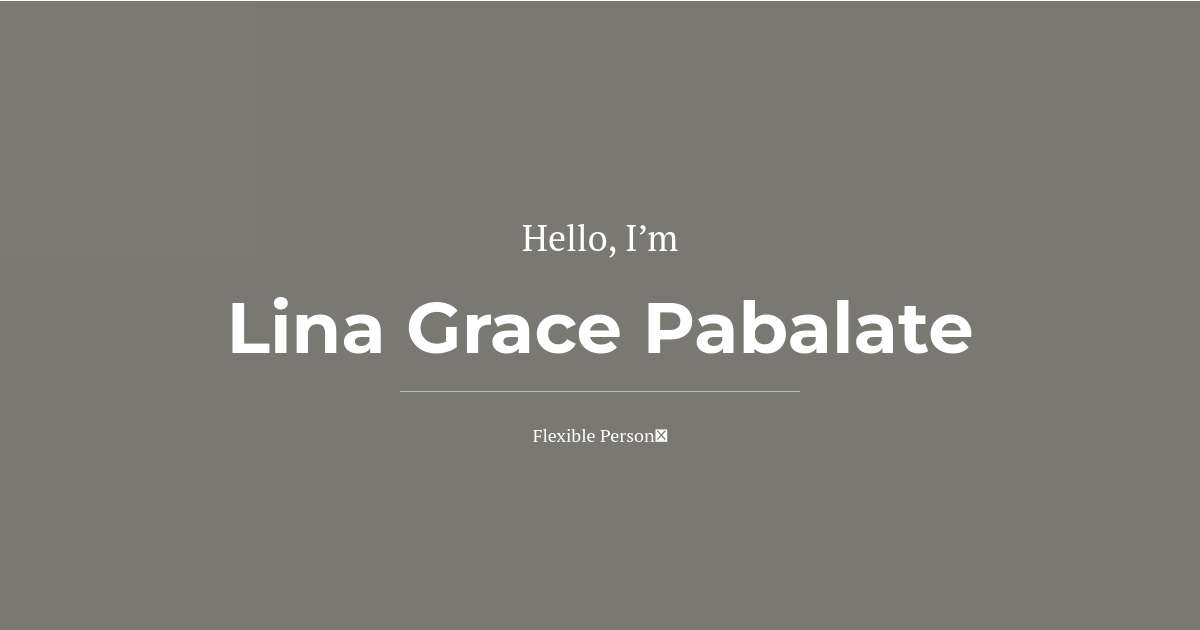 Lina Grace Pabalate