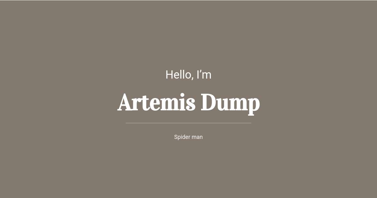 Artemis Dump