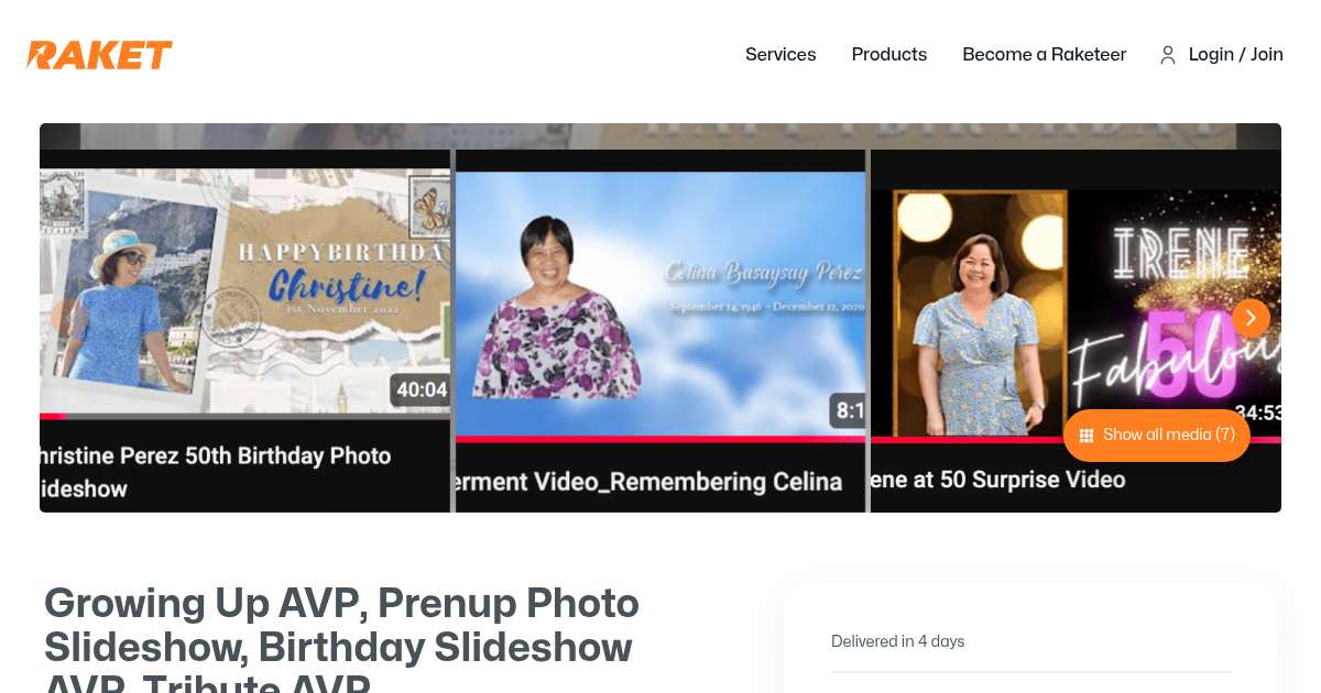 Growing Up AVP, Prenup Photo Slideshow, Birthday Slideshow AVP, Tribute ...