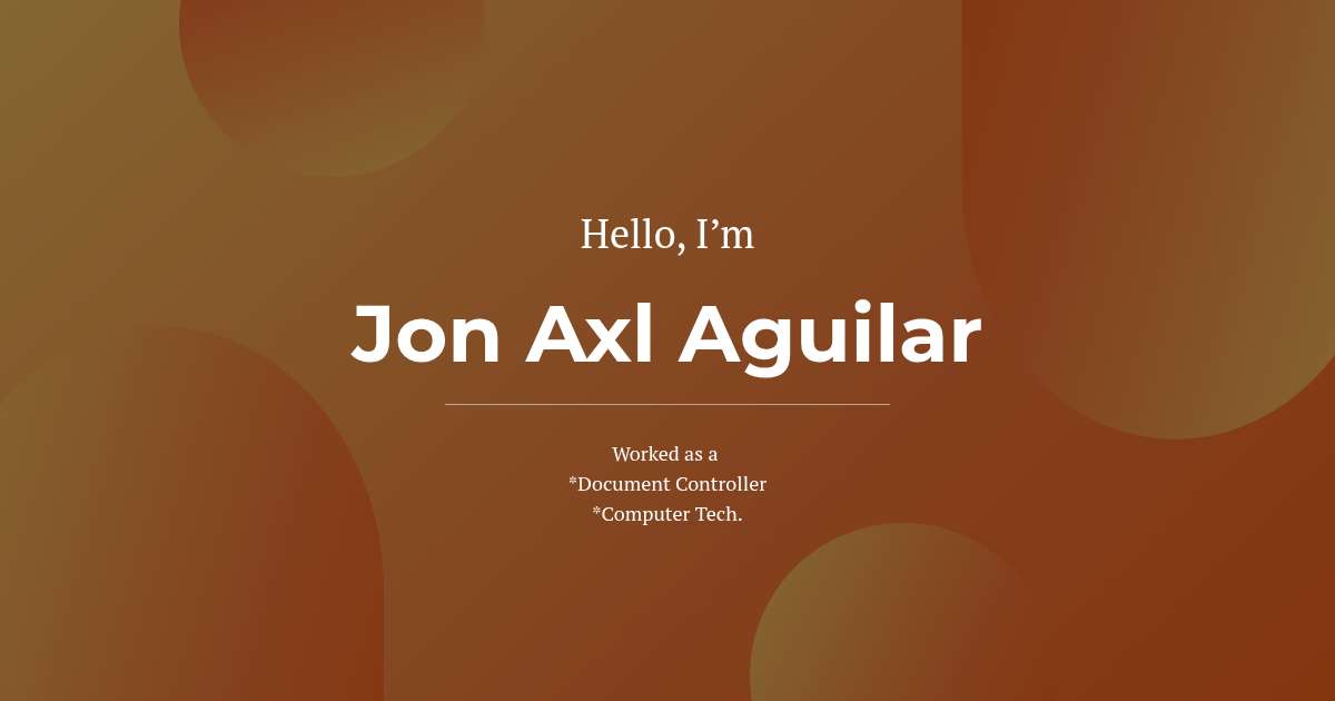 Jon Axl Aguilar