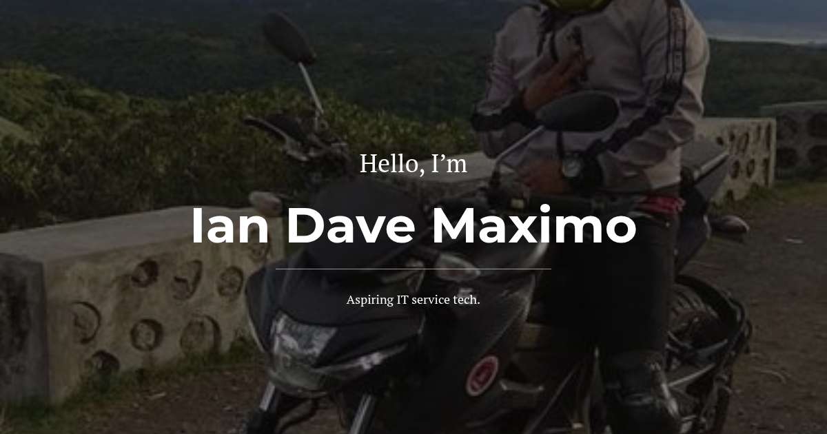 Ian Dave Maximo