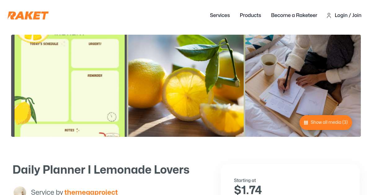 Daily Planner I Lemonade Lovers I PDF File editable I Digital Product ...