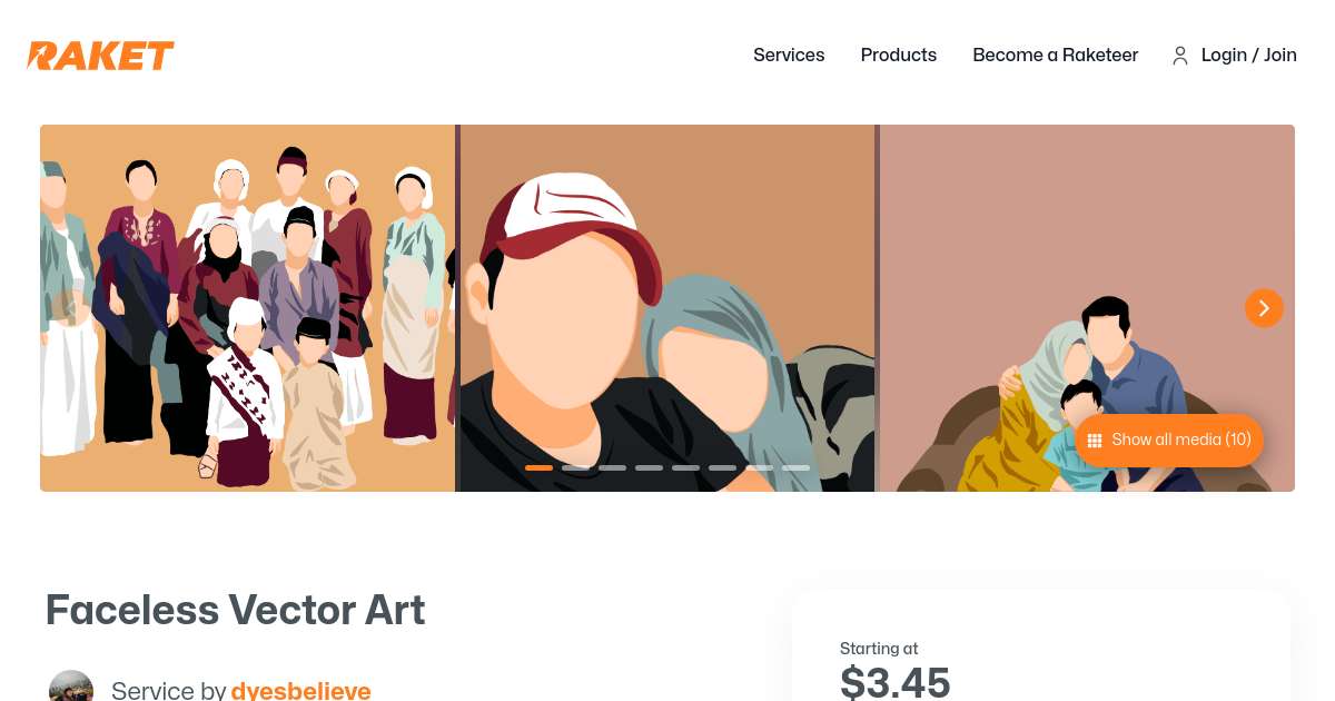 Faceless Vector Art by dyesbelieve - Raket.PH