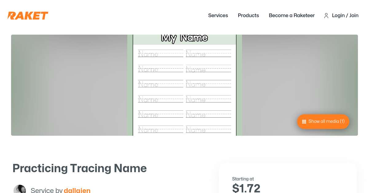 Practicing Tracing Name by dallajen - Raket.PH