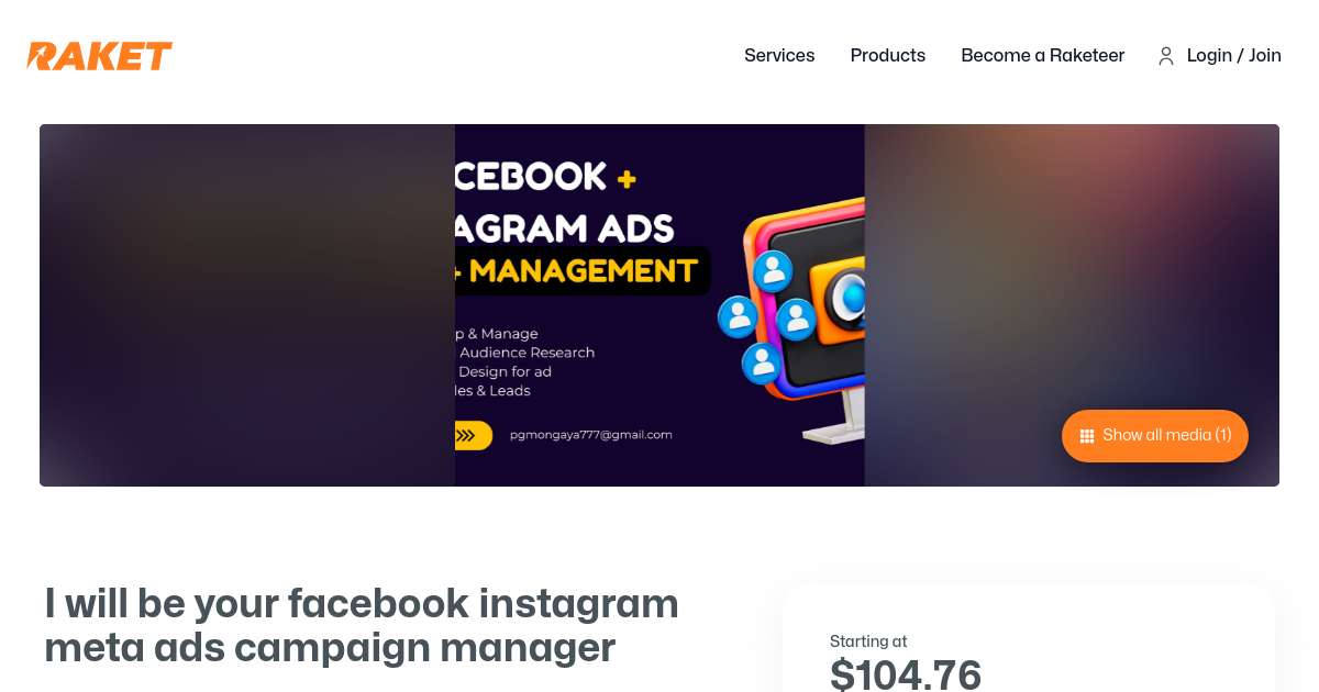 I Will Be Your Facebook Instagram Meta Ads Campaign Manager By