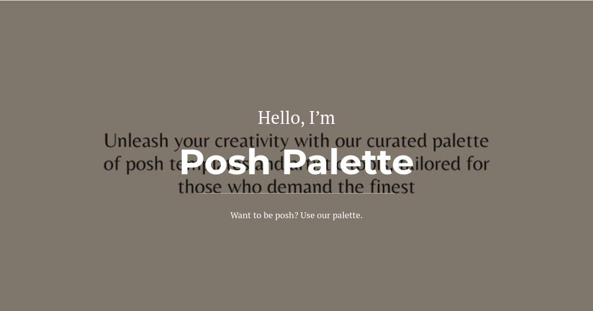 Posh Palette
