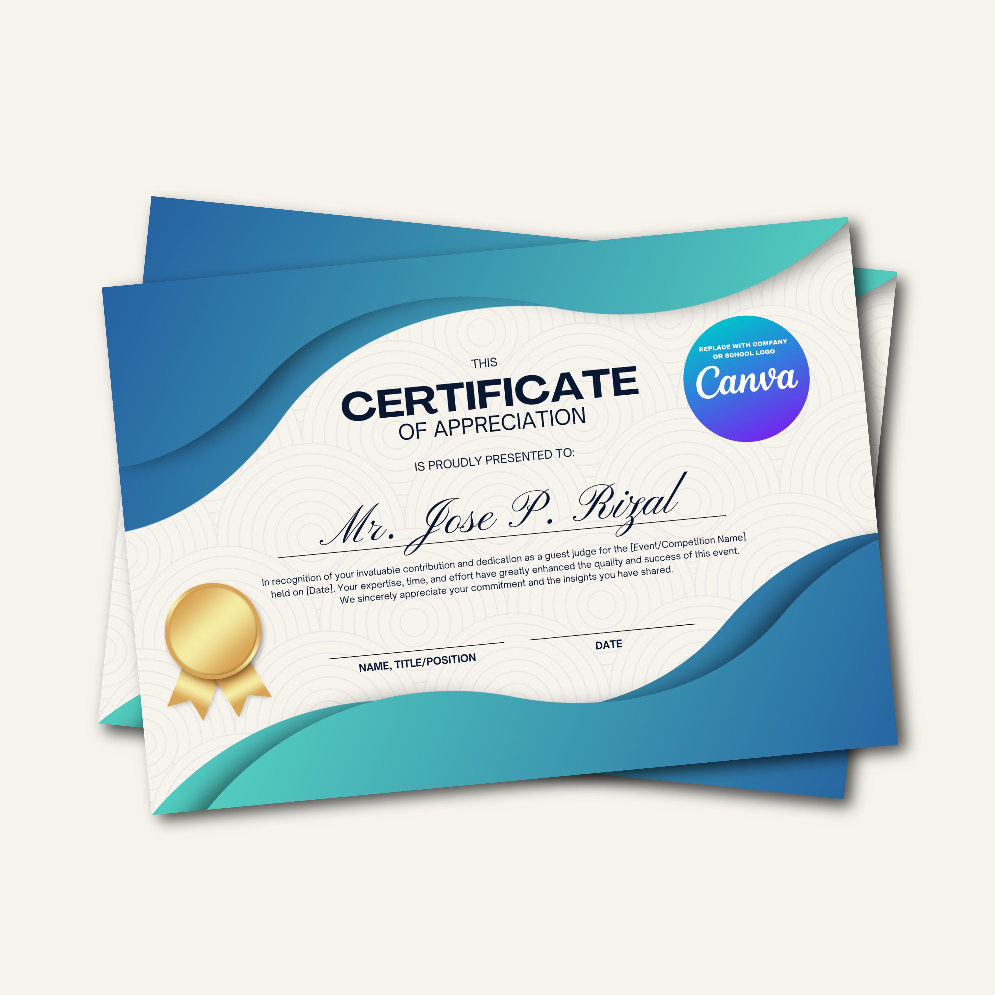 certificate sample for judges