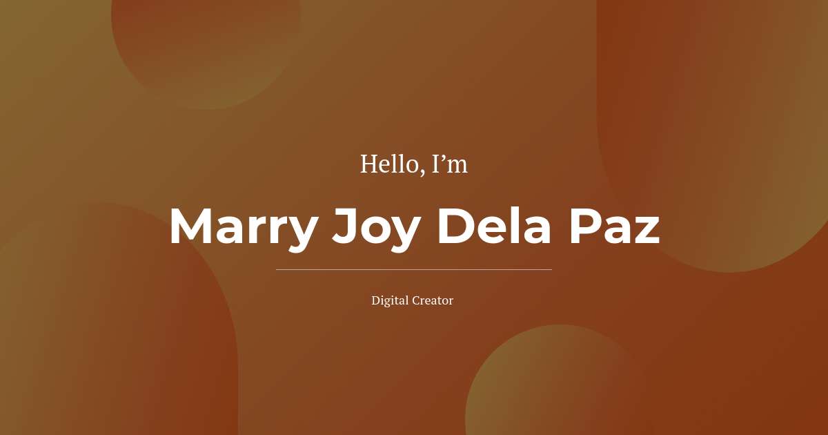 Marry Joy Dela Paz