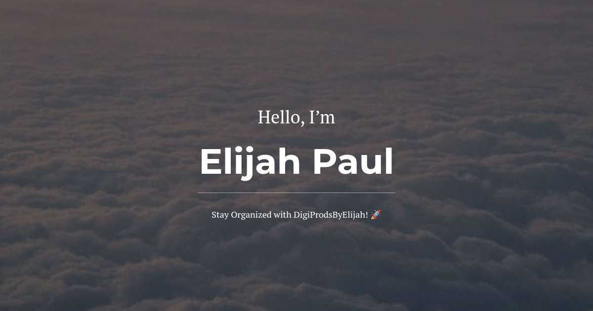 Elijah Paul