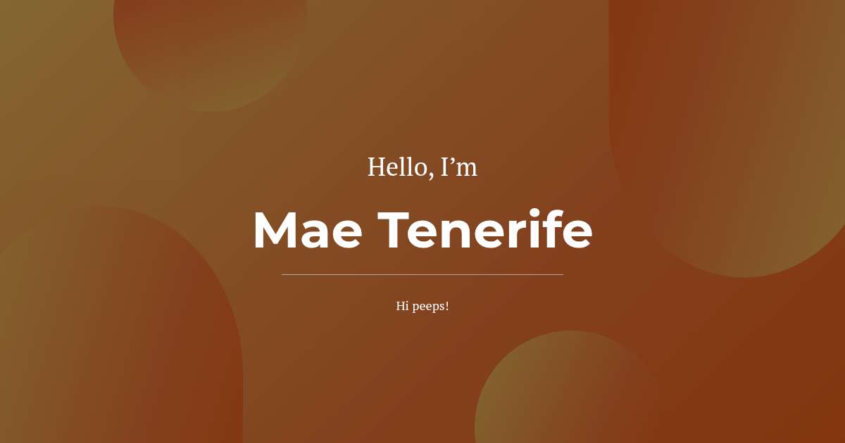 Mae Tenerife