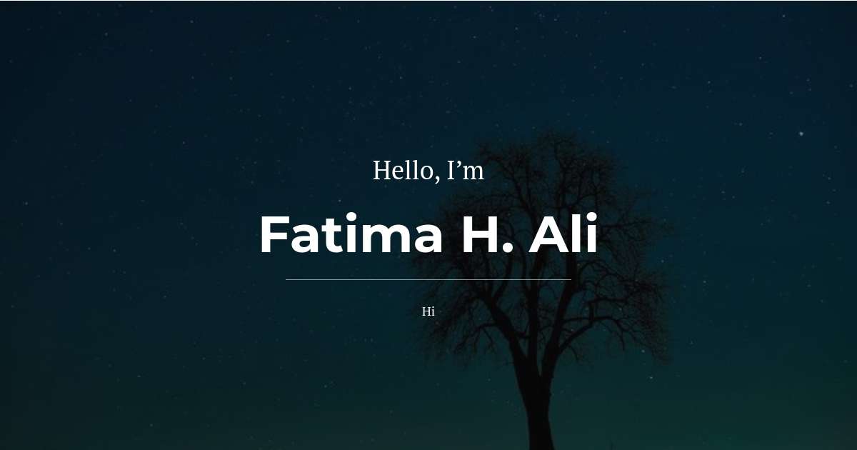 Fatima Ali