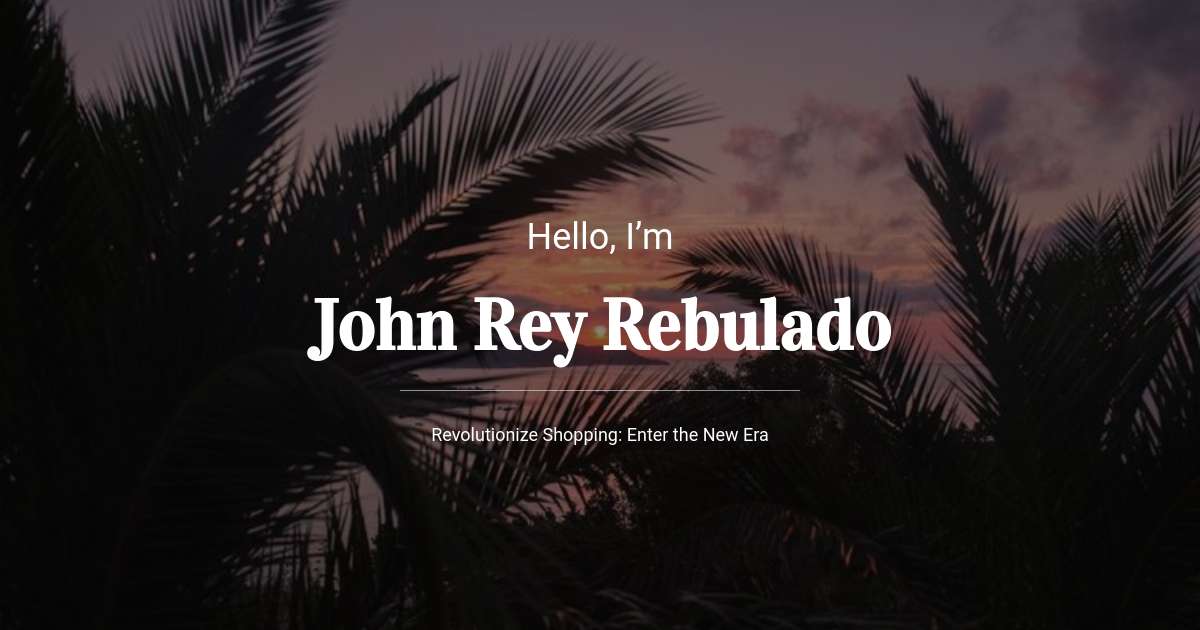 John Rey Rebulado