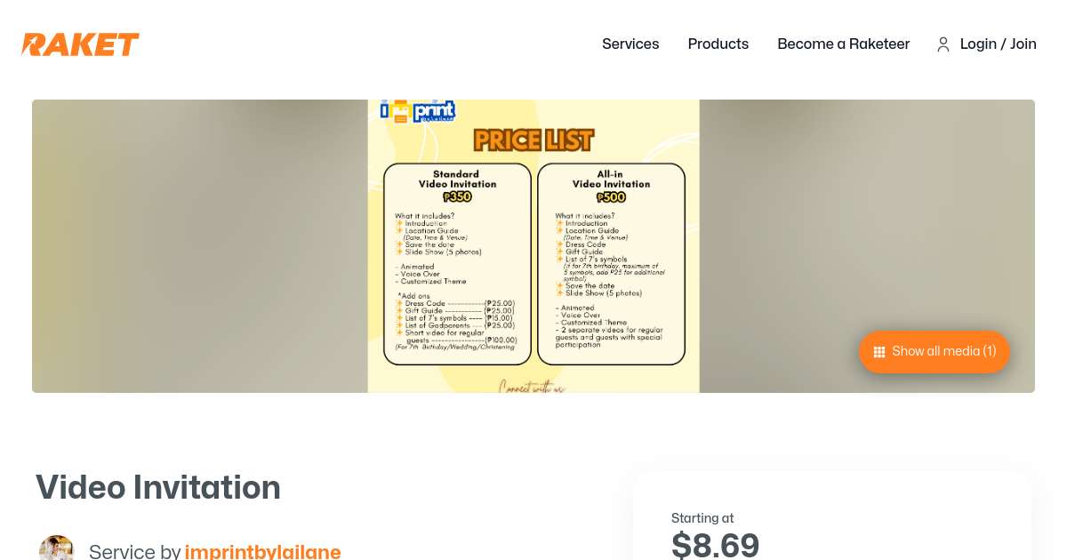 Video Invitation by imprintbylailane - Raket.PH