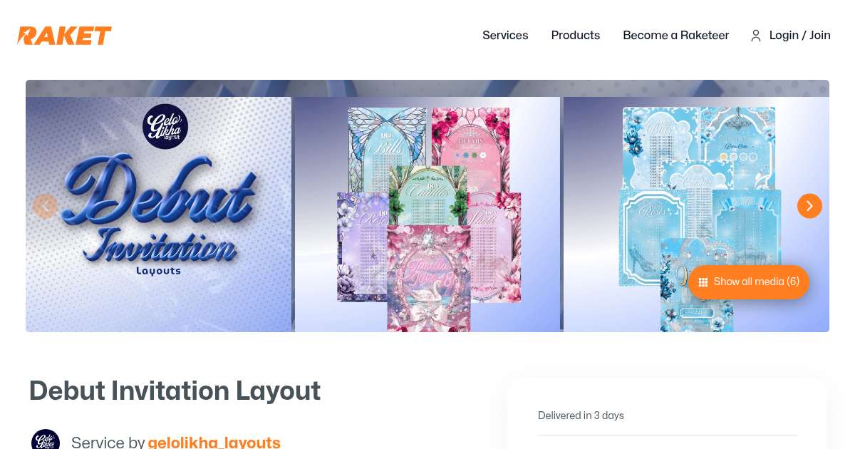 Debut Invitation Layout by gelolikha_layouts - Raket.PH