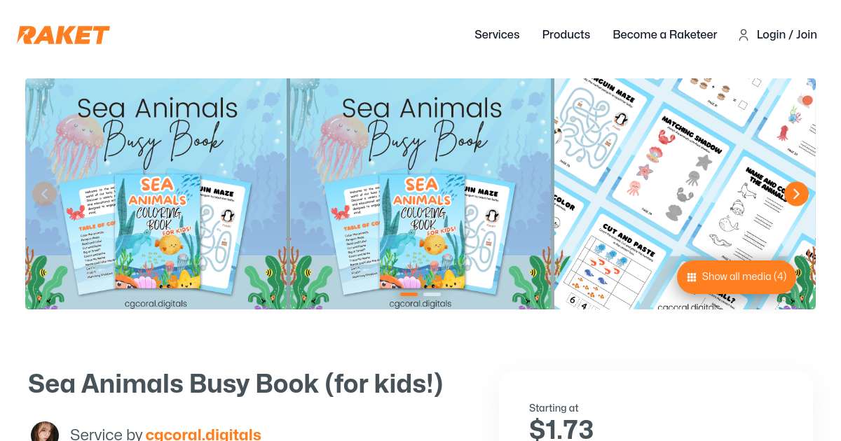 Sea Animals Busy Book (for kids!) by cgcoral.digitals - Raket.PH