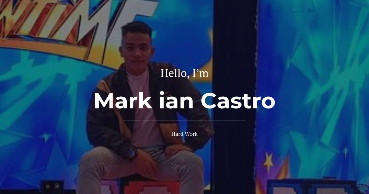 Mark ian Castro