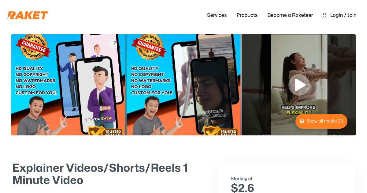 Explainer Videos/Shorts/Reels 1 Minute Video by sceensdigital - Raket.PH