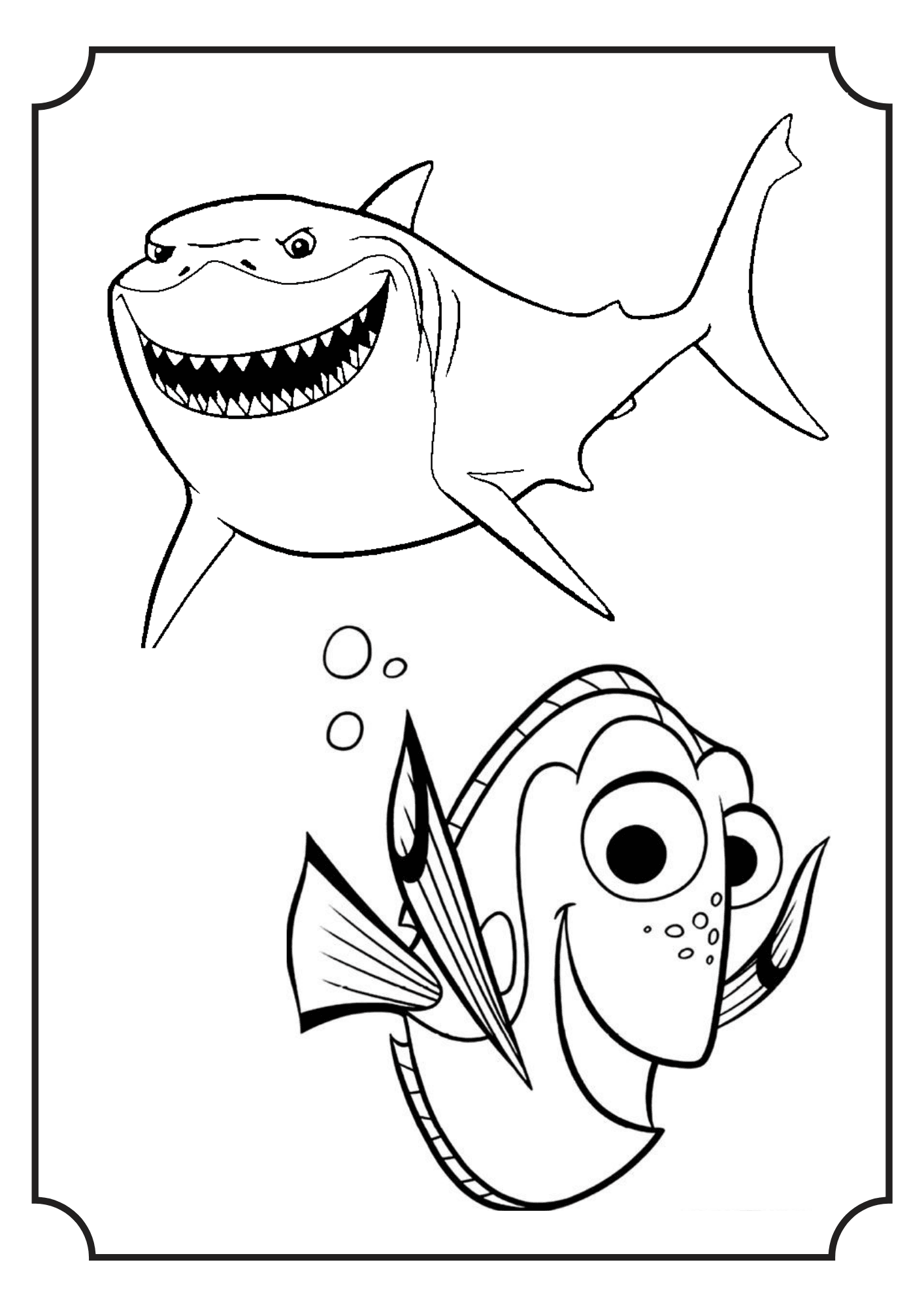 Finding Nemo Dory Smile Finding Nemo Coloring Pages