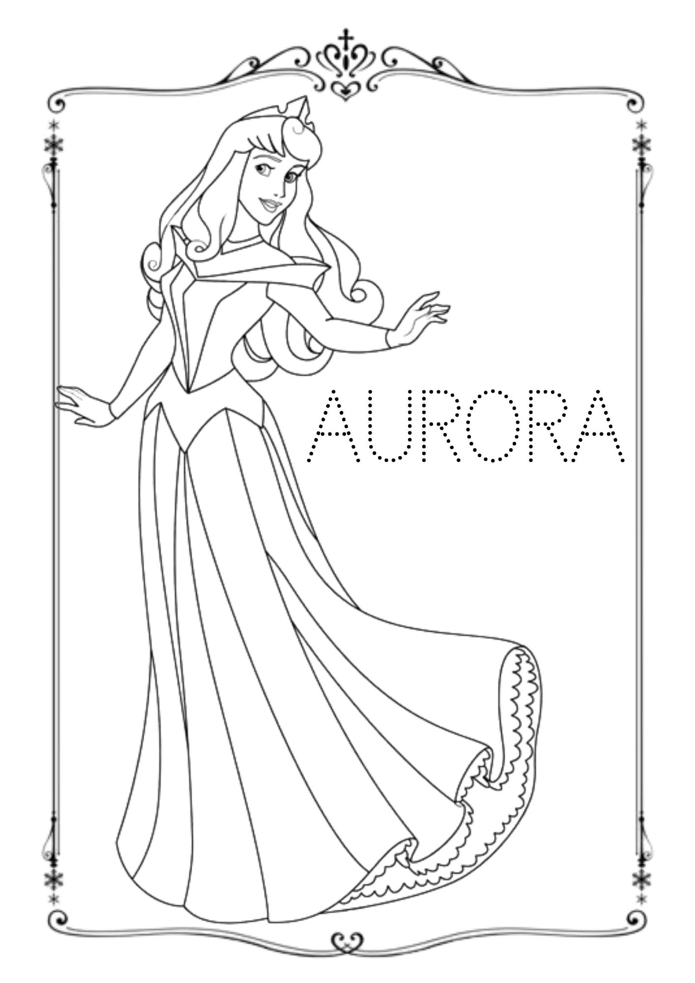 Coloring Pages Disney Princess Aurora Coloring Book Disney Adult: