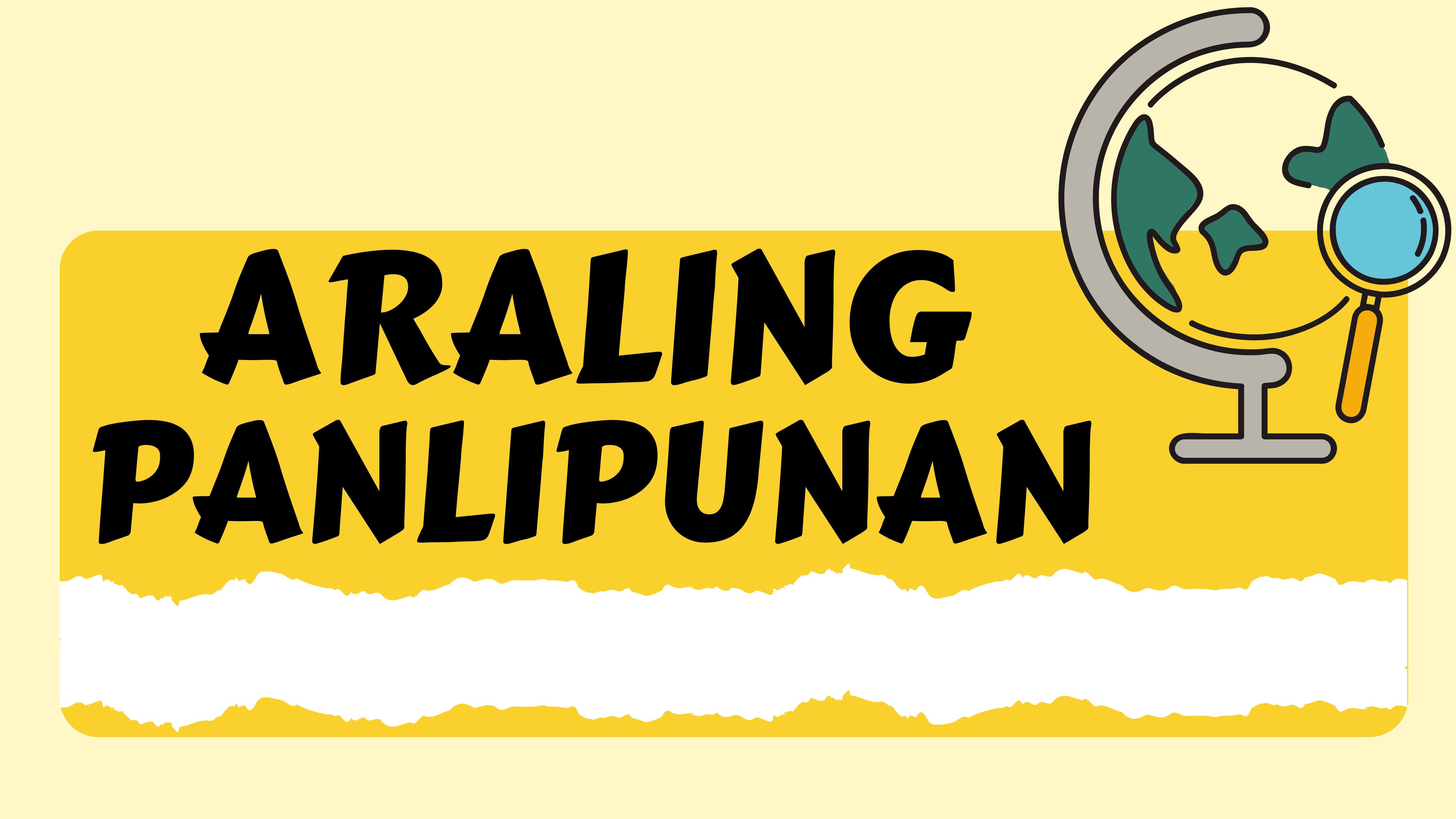 Araling Panlipunan Clipart