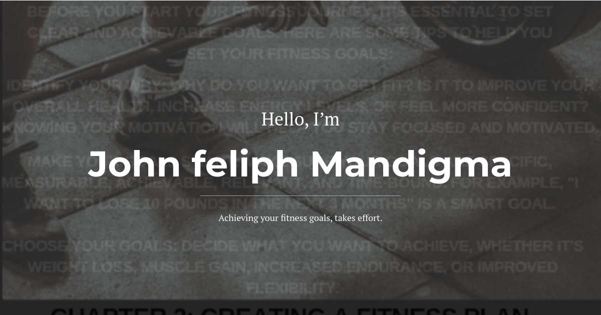 John feliph Mandigma