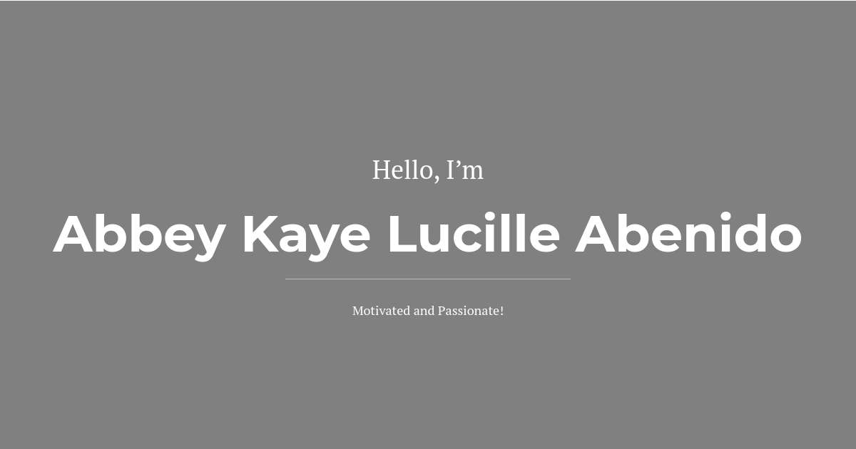 Abbey Kaye Lucille Abenido