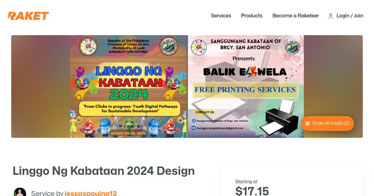 Linggo Ng Kabataan 2024 Design by jessasaguing13 - Raket.PH