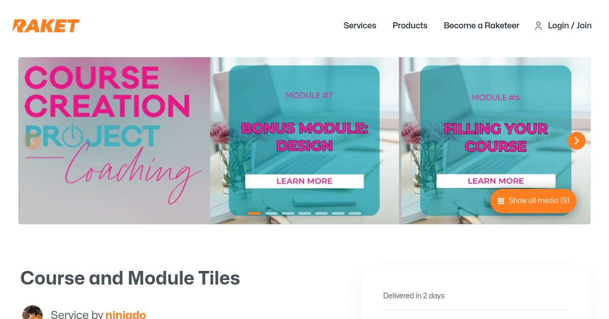 Course and Module Tiles by zukateku - Raket.PH