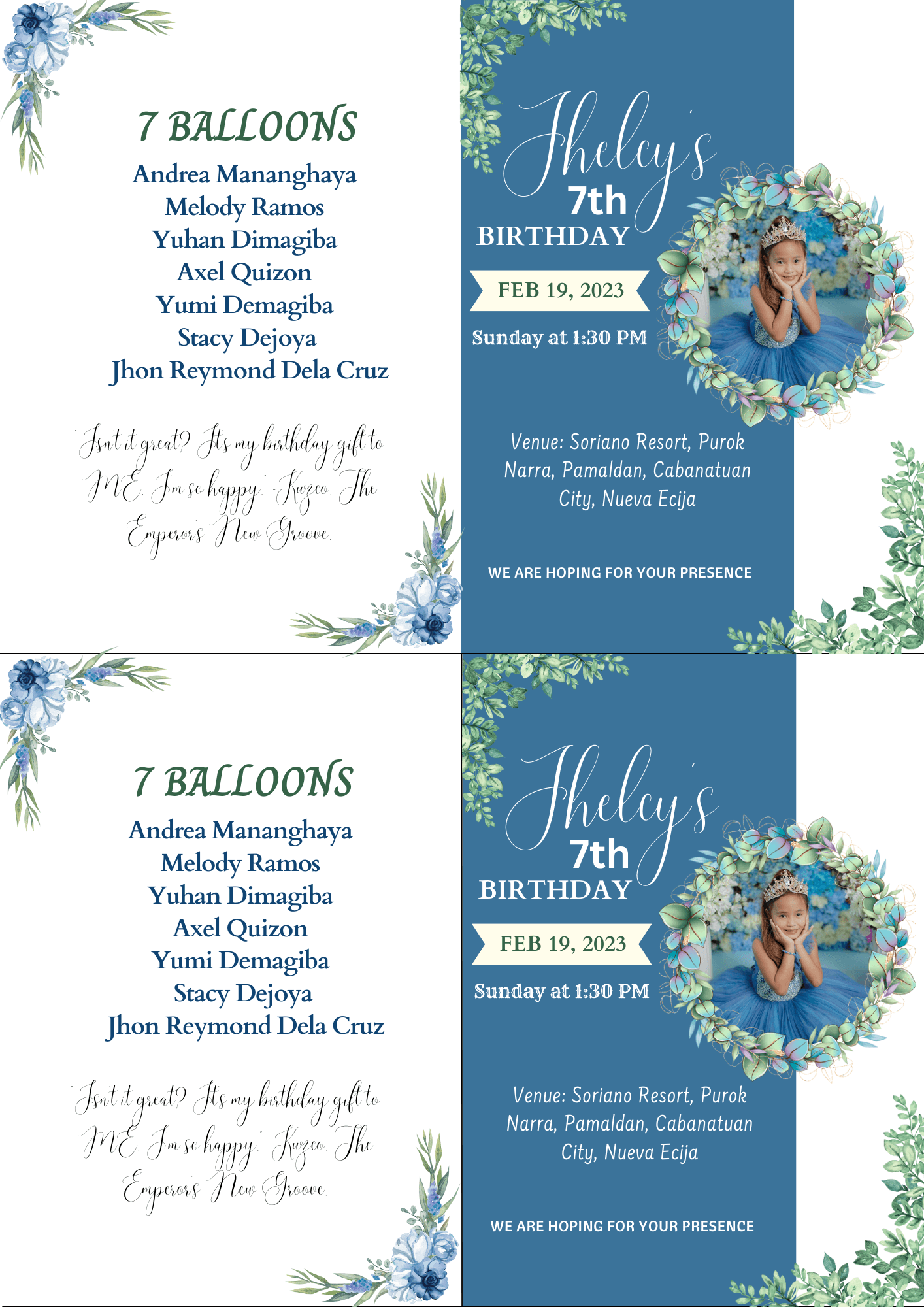 7th Birthday Invitation Quotes
