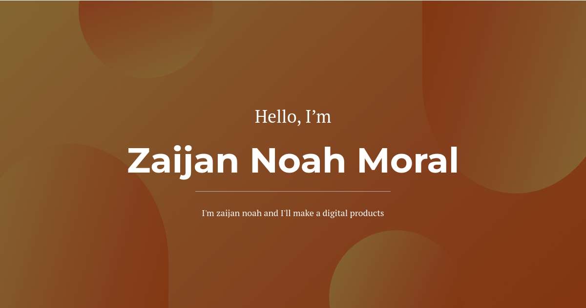 Zaijan Noah Moral