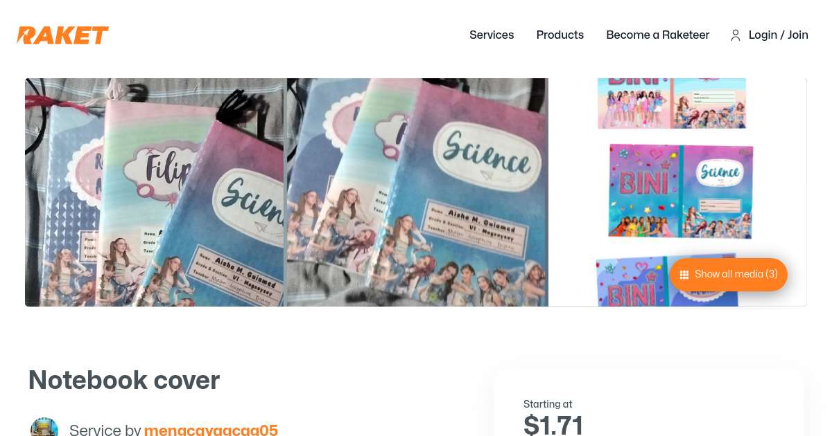 Notebook cover by mengcayagcag05 - Raket.PH