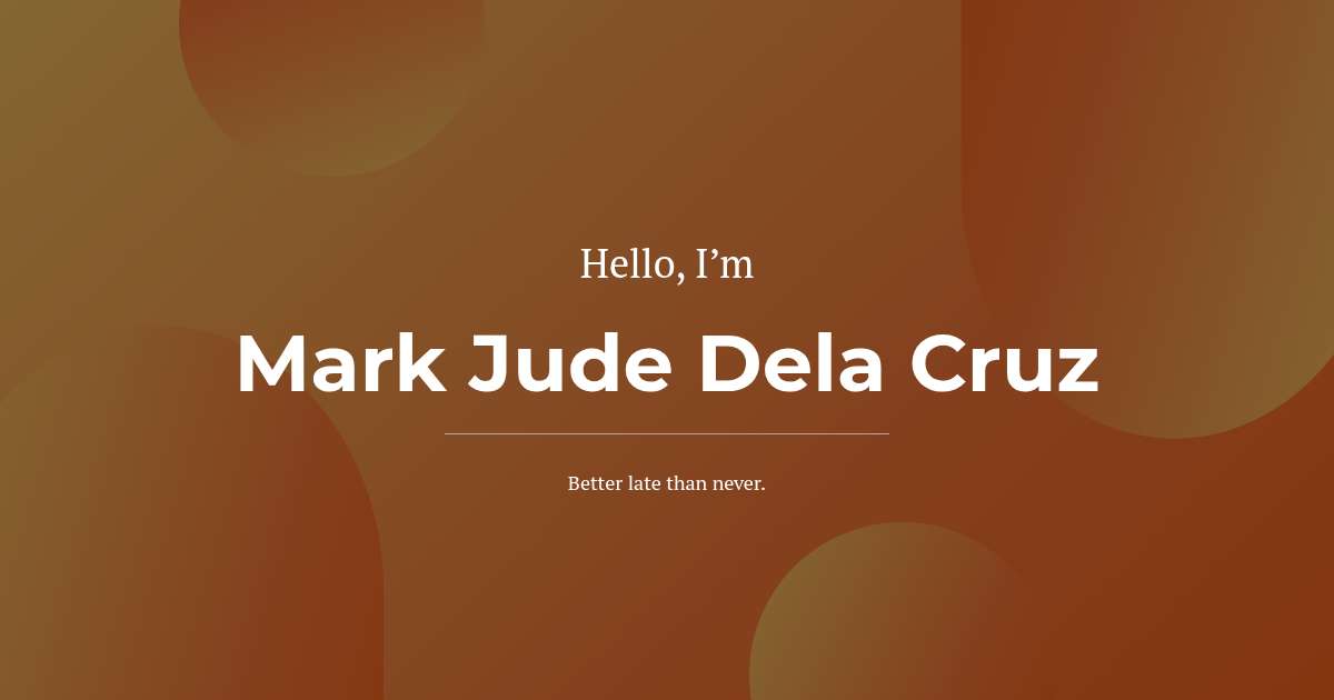 Mark Jude Dela Cruz