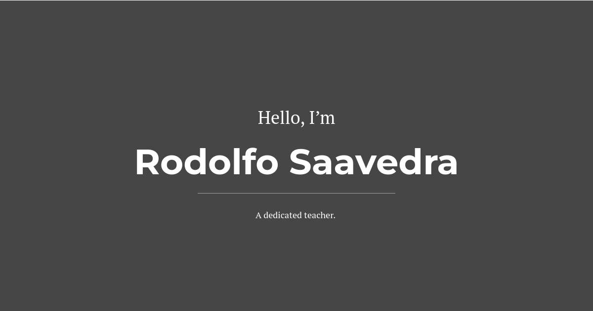 Rodolfo Saavedra