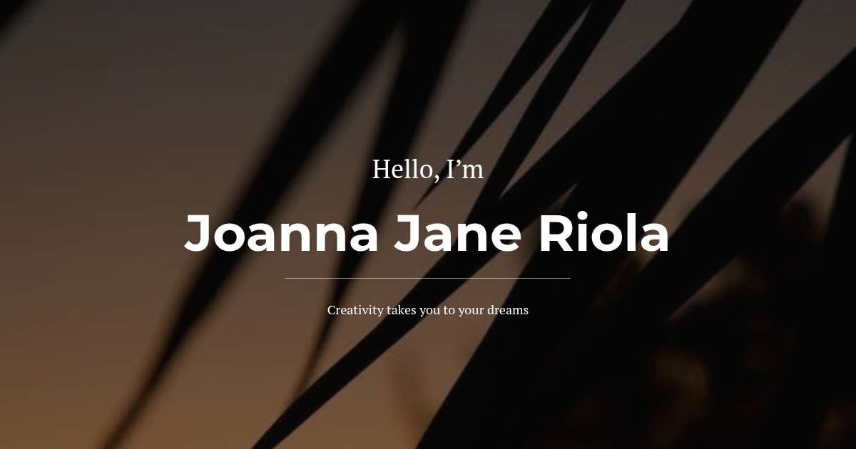 Joanna Jane Riola
