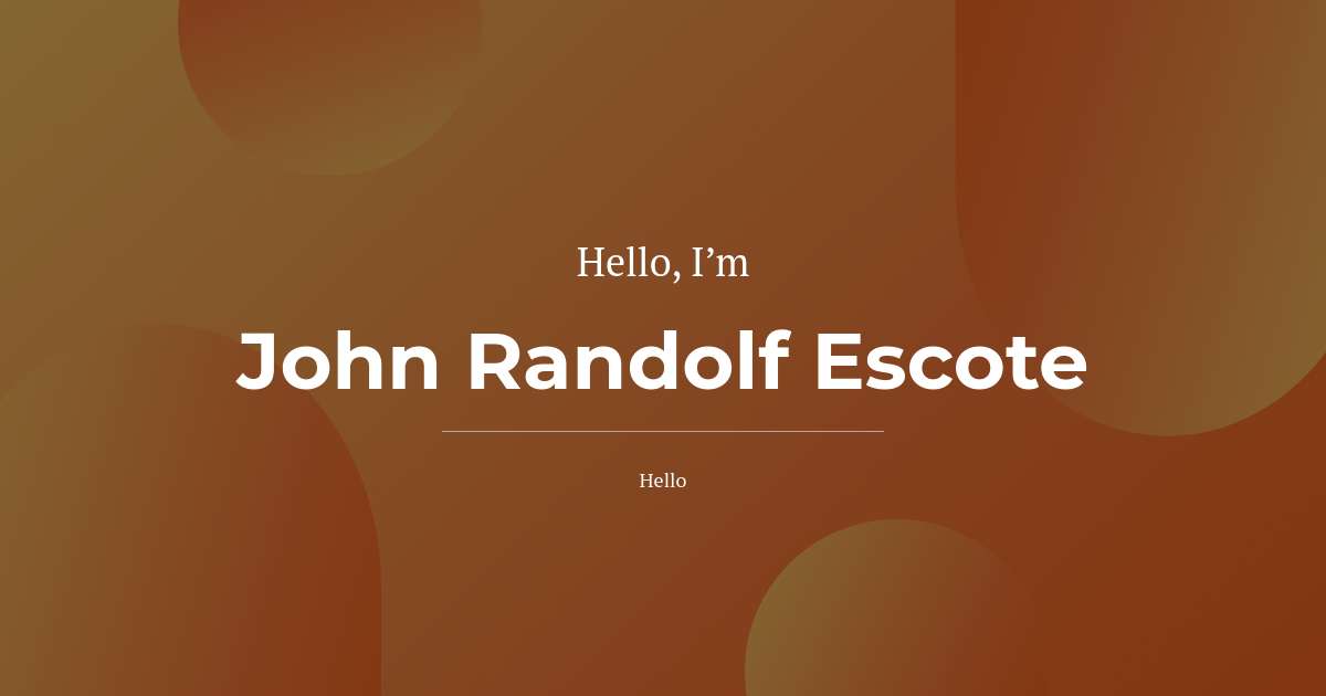 John Randolf Escote