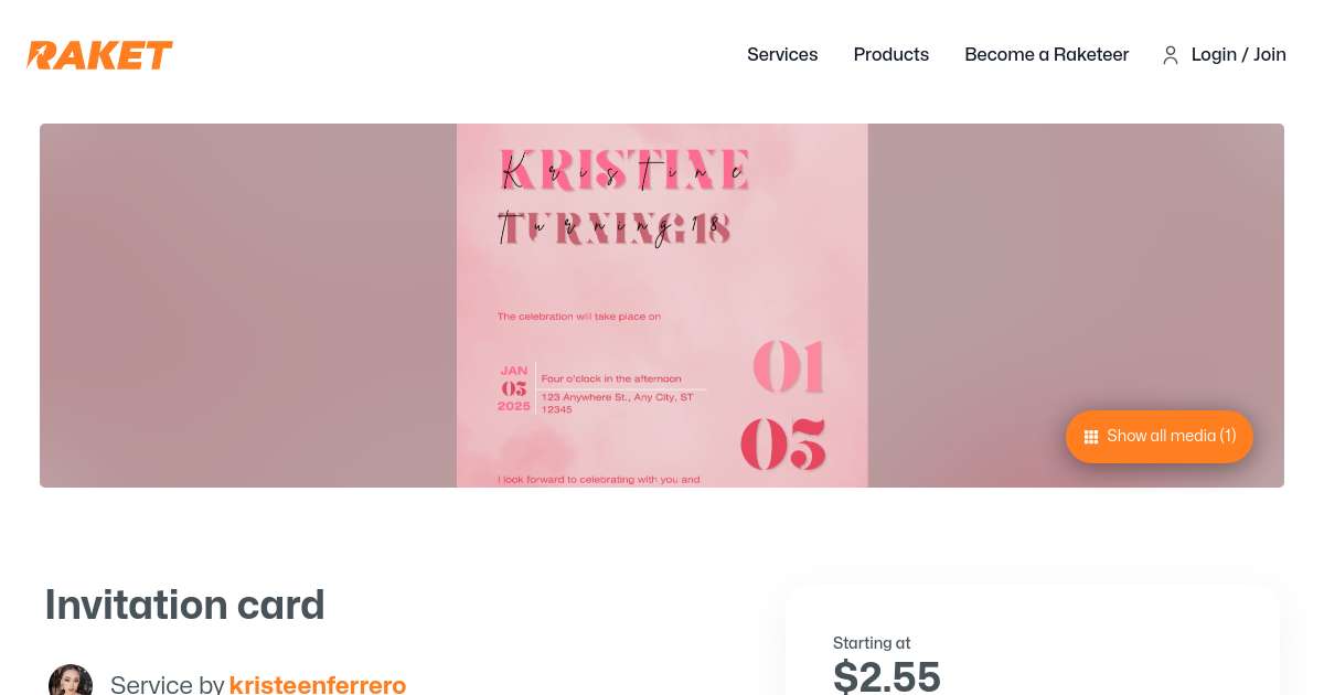 Invitation card by kristeenferrero - Raket.PH