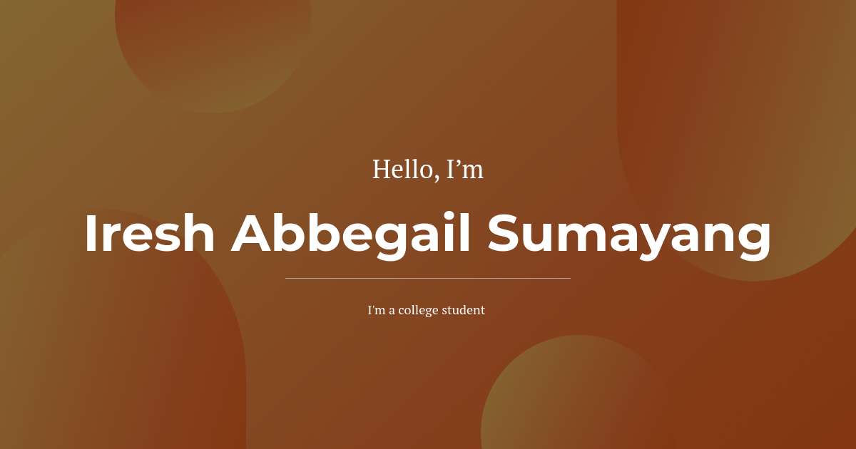 Iresh Abbegail Sumayang