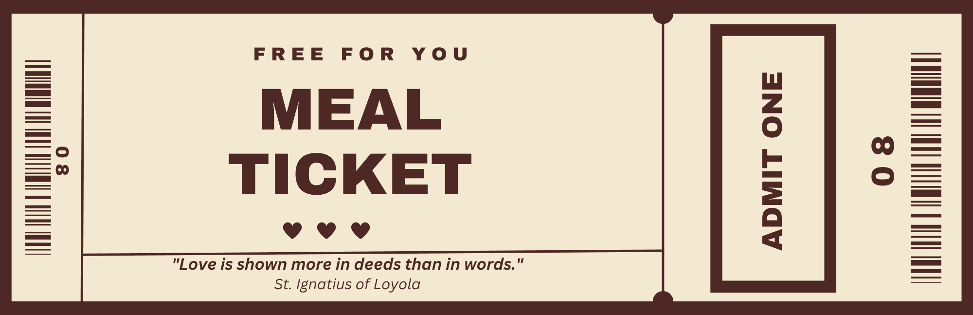 Free Printable Meal Ticket Template Free And Customizable Ticket