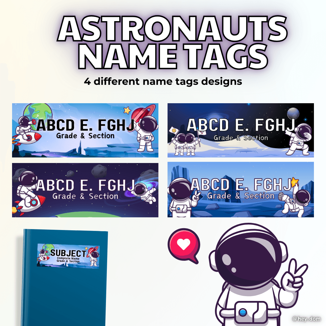 Printable Name Tags For Astronauts Astronaut Mascot Junction