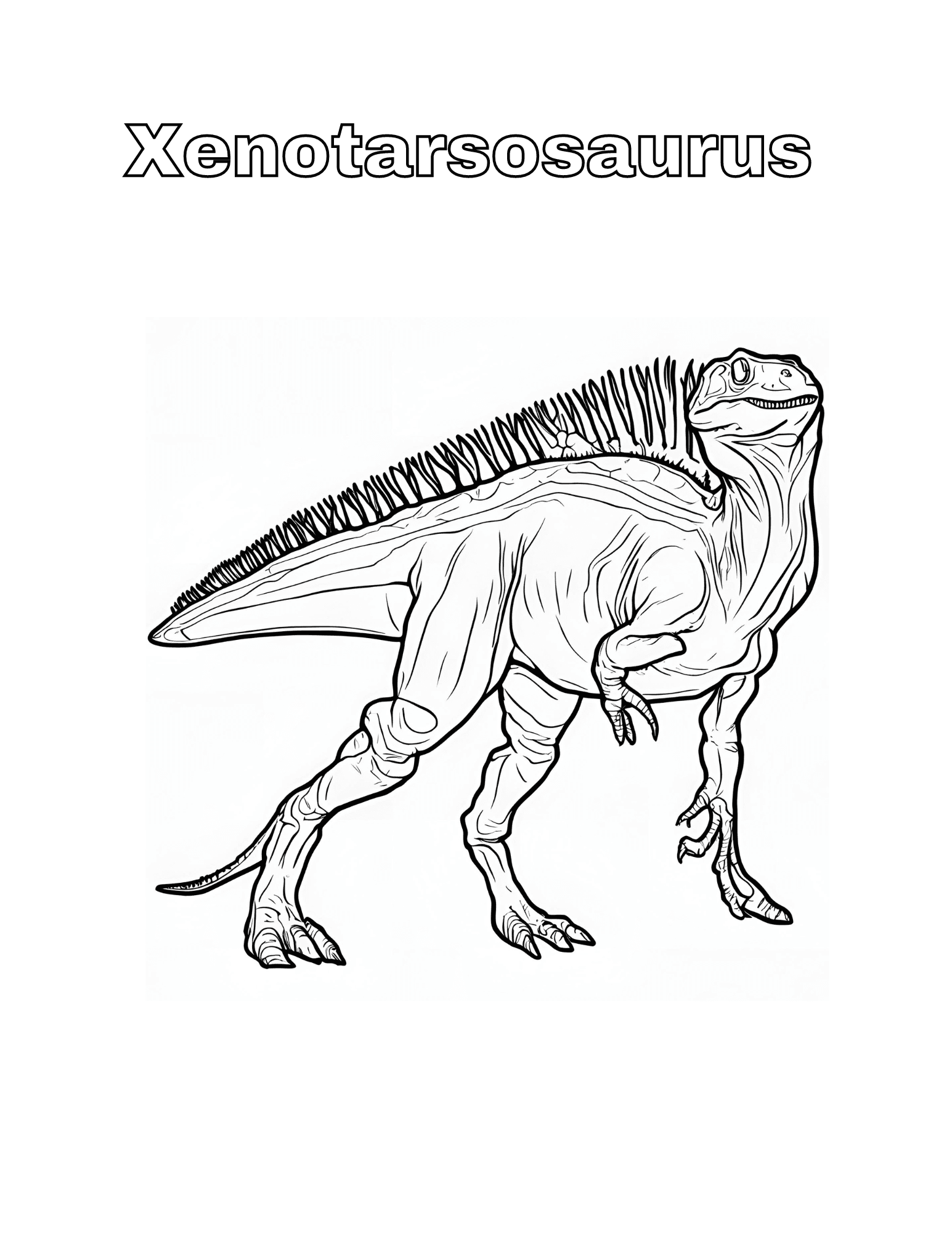 xenotarsosaurus coloring page
