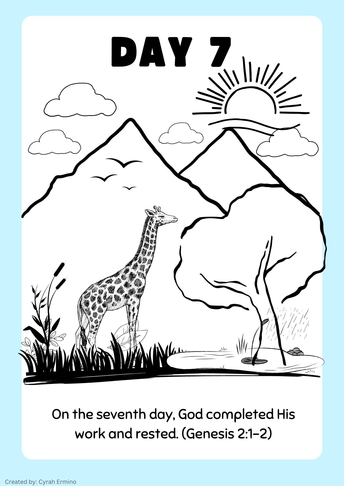 Seven Day Creation Coloring Pages [2025]
